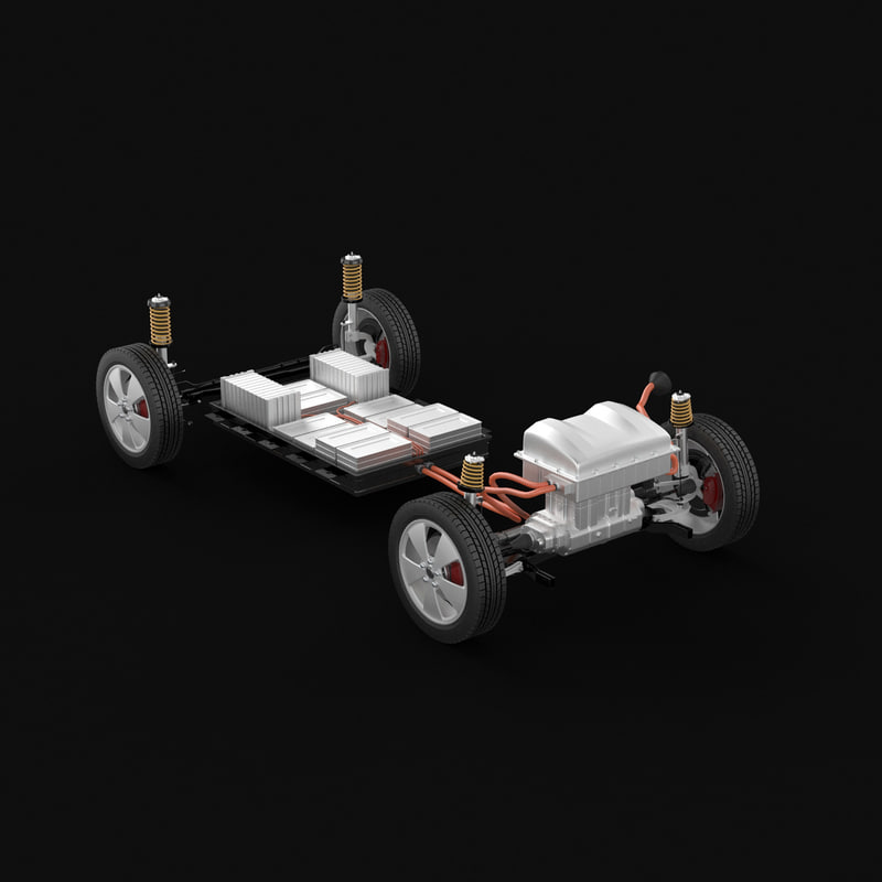 electric car chassis 3d model