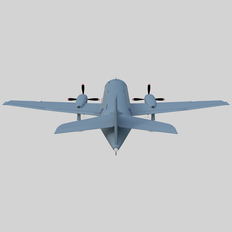 3d model of fairchild c-26 metroliner