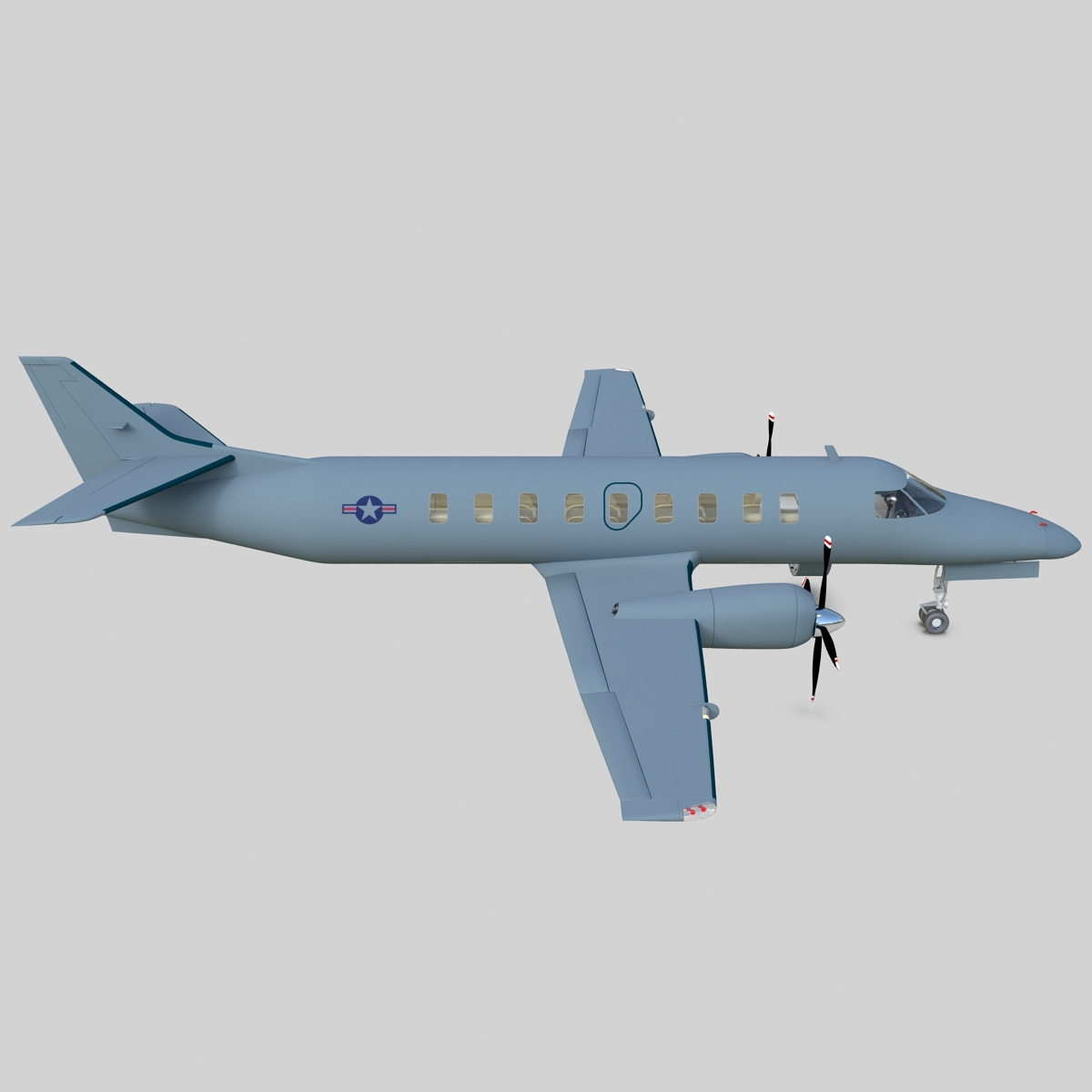 3d model of fairchild c-26 metroliner