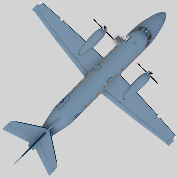 3d model of fairchild c-26 metroliner