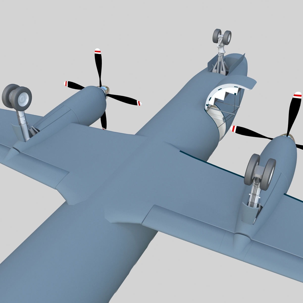 3d model of fairchild c-26 metroliner