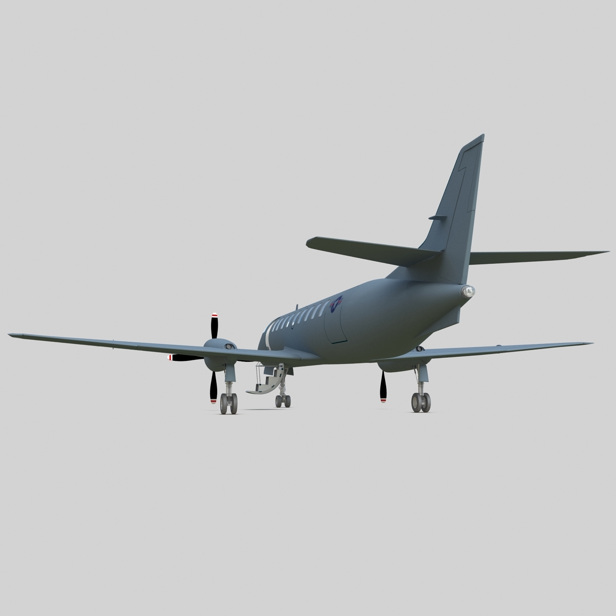 3d model of fairchild c-26 metroliner