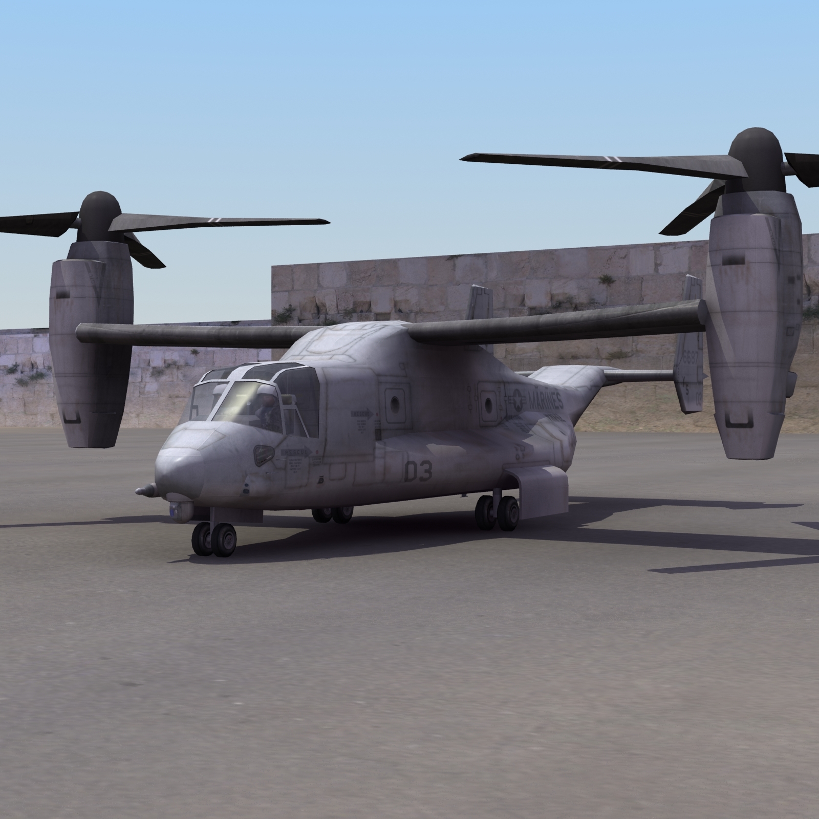 marine osprey v22 3d 3ds