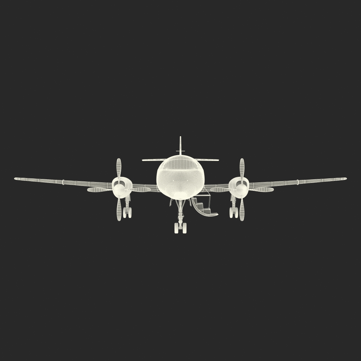 3d model of fairchild c-26 metroliner