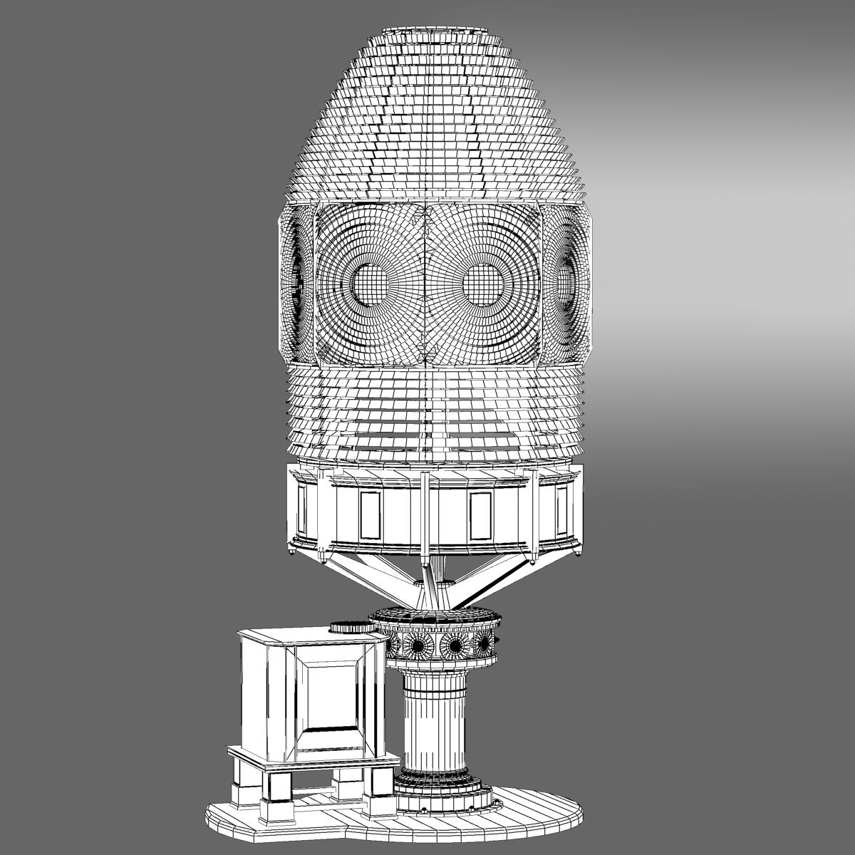 fresnel lens lighthouse light 3d ma