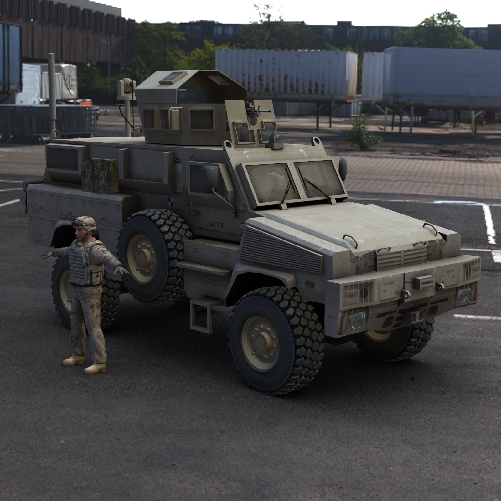 3d model rg31 nyala mrap