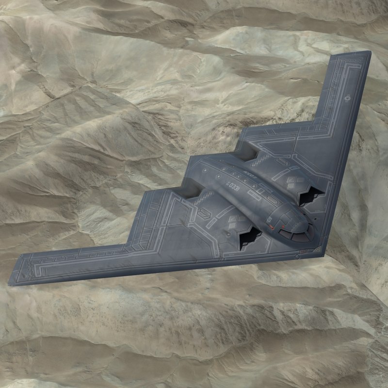 b2a stealth bomber spirit 3d model