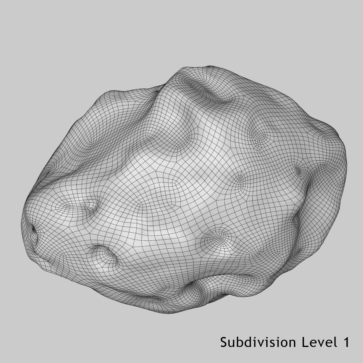 3d model asteroid meteoroid rock