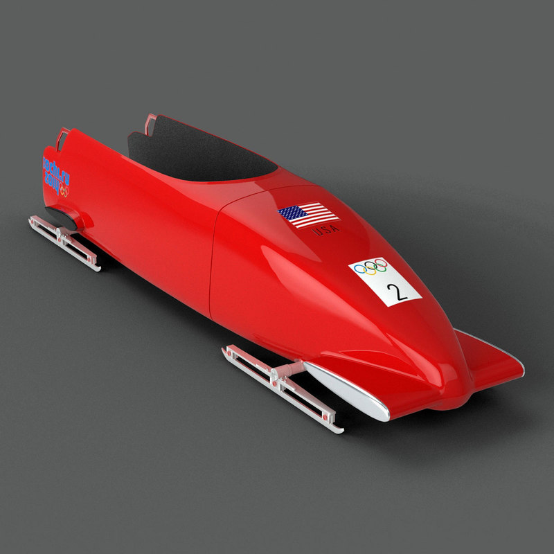 2-man bobsleigh 3d model