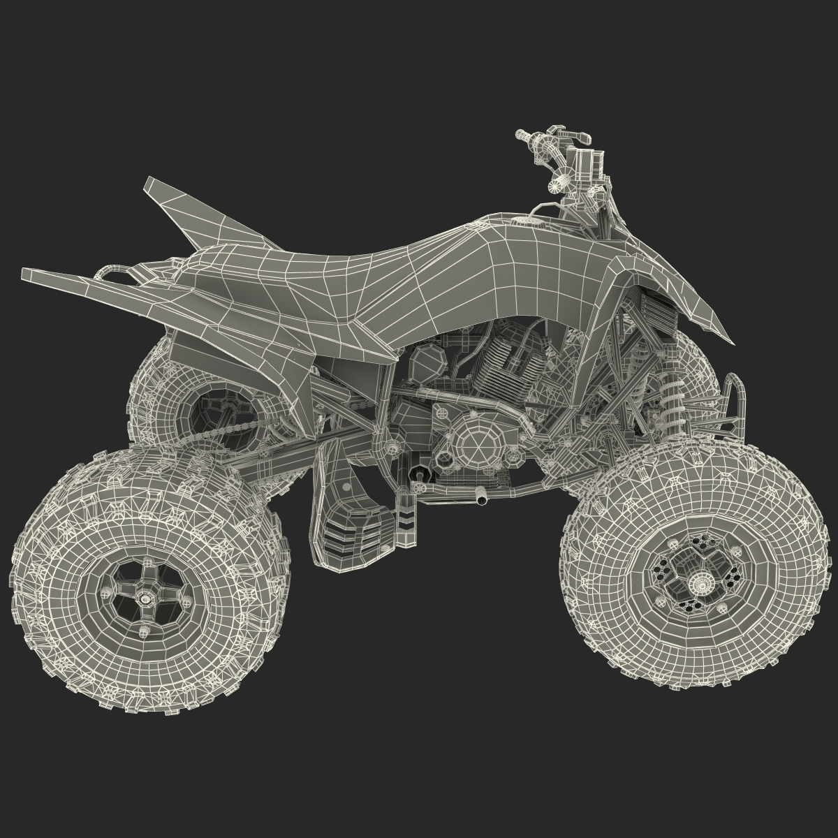 3d sport atv yamaha raptor model