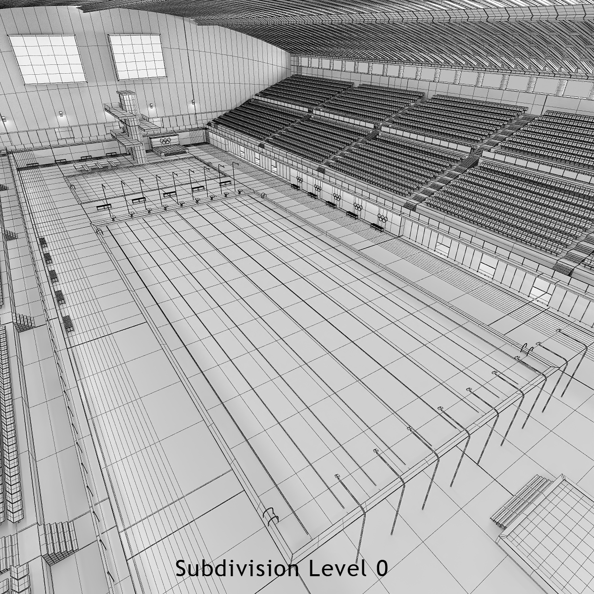 3d olympic sport swimming pool