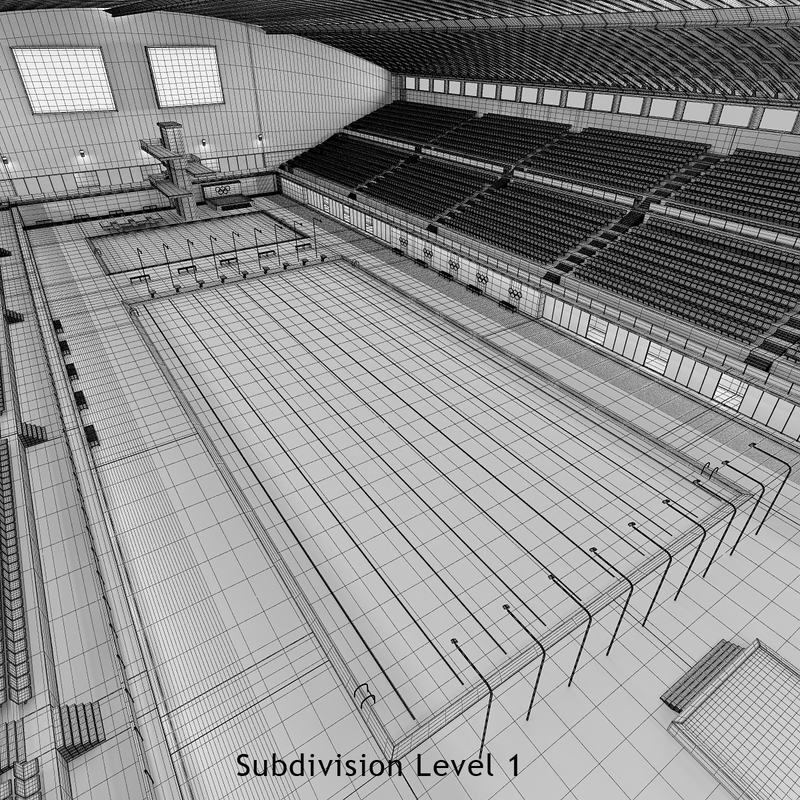 3d olympic sport swimming pool