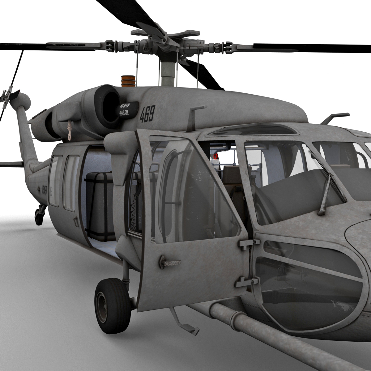 3dsmax hh-60 pave hawk rigged