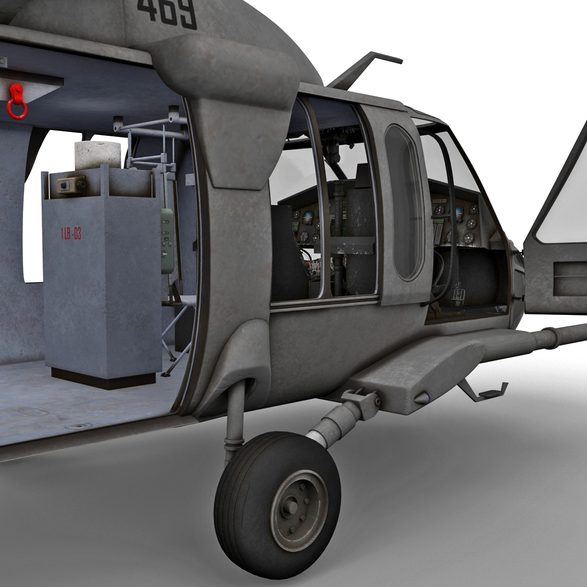 3dsmax hh-60 pave hawk rigged