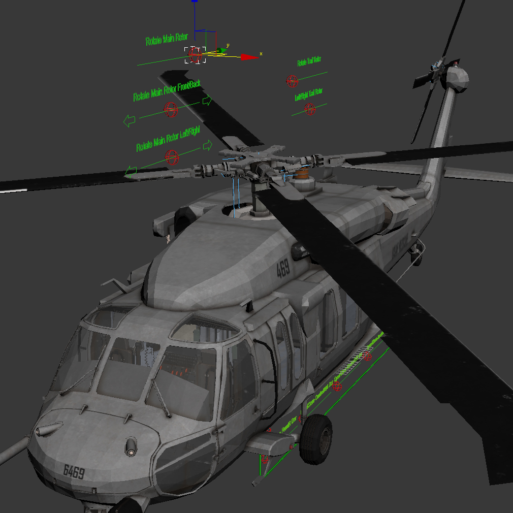 3dsmax hh-60 pave hawk rigged