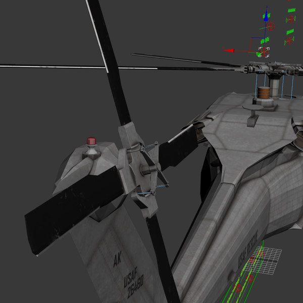 3dsmax hh-60 pave hawk rigged