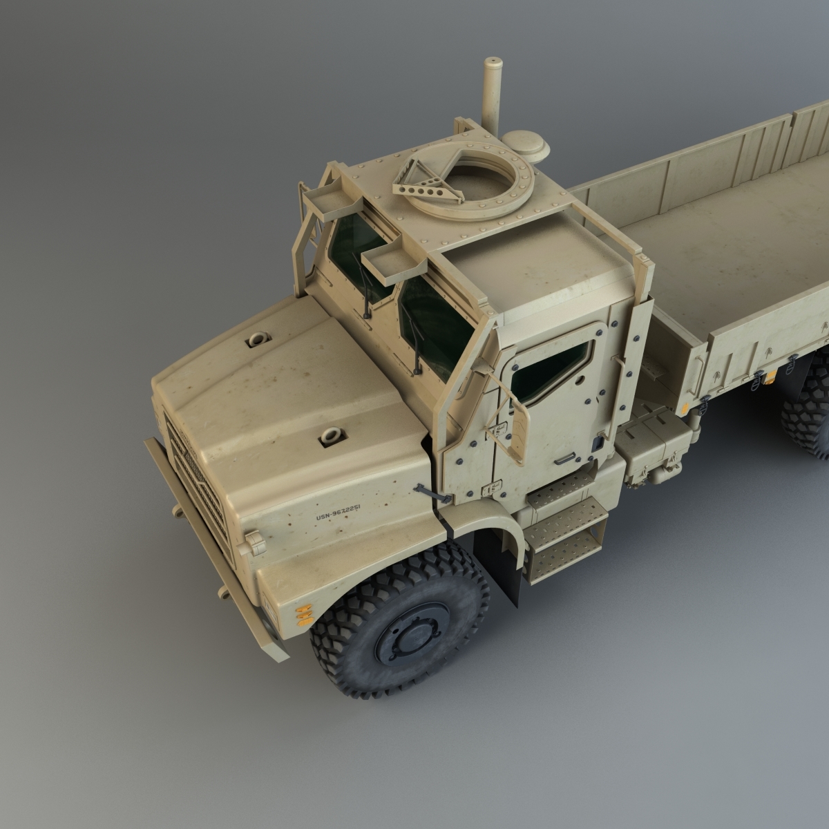 oshkosh mtvr amk27 3d model