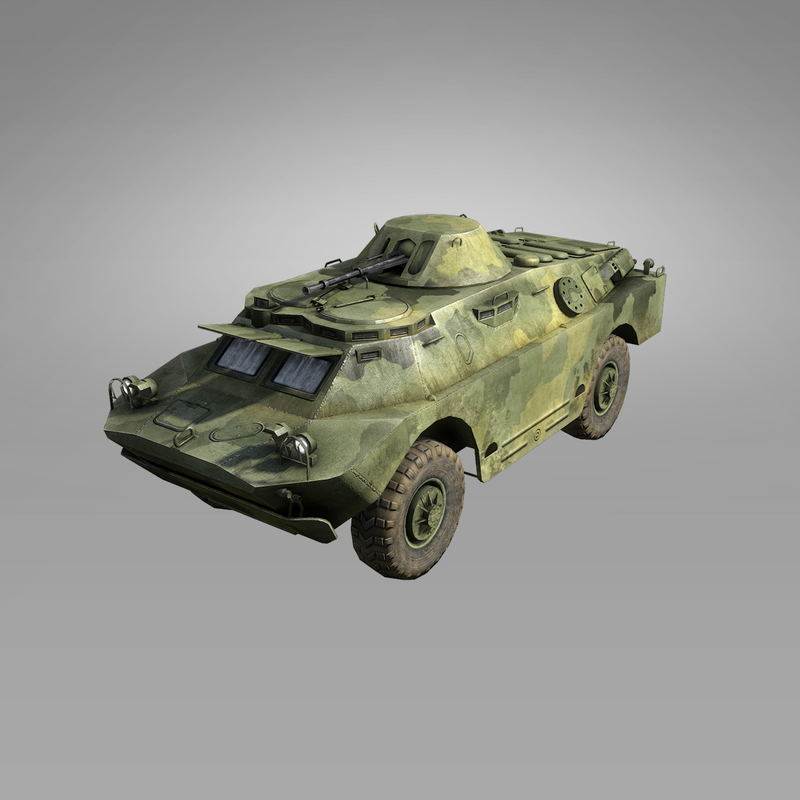 russian brdm-2 3d model