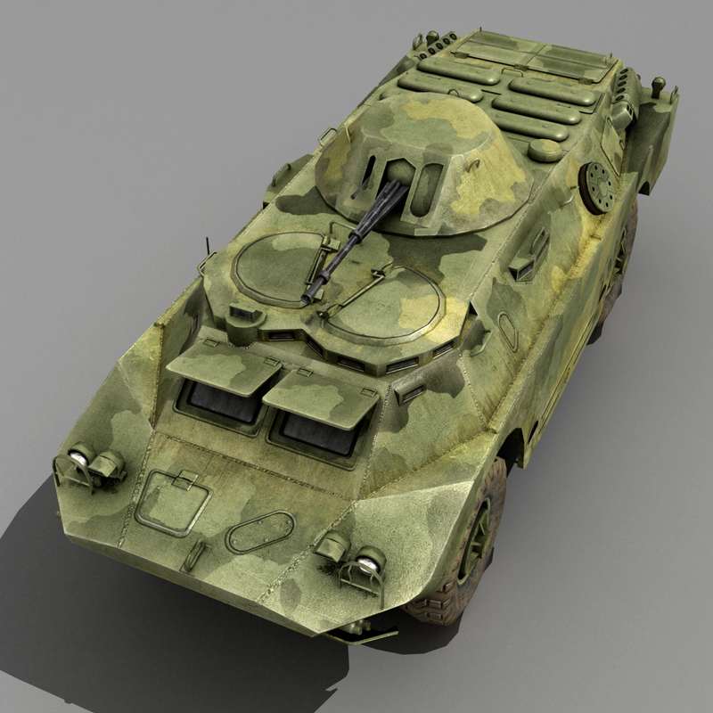 russian brdm-2 3d model