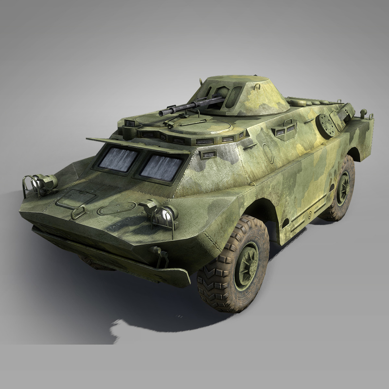 russian brdm-2 3d model