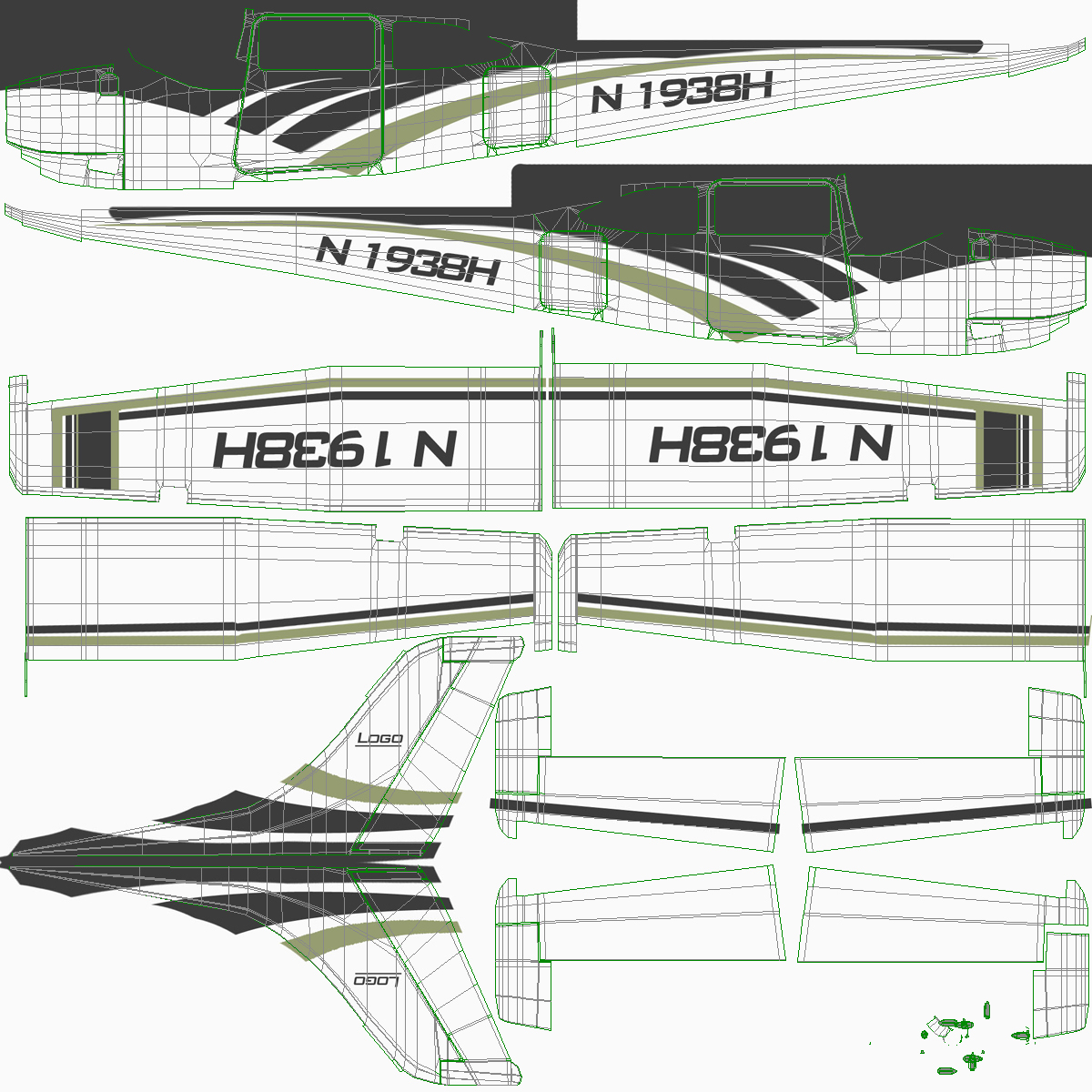 3d cessna 182 model