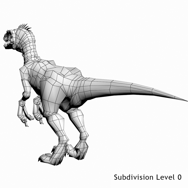 3d 3ds velociraptor dinosaur animation