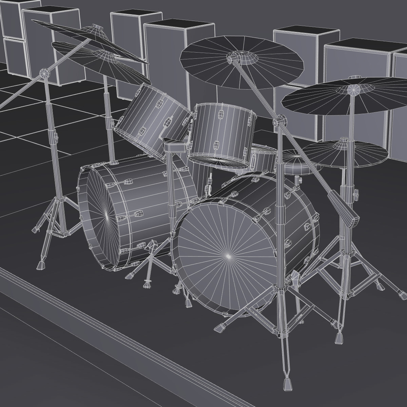 3d model live band set