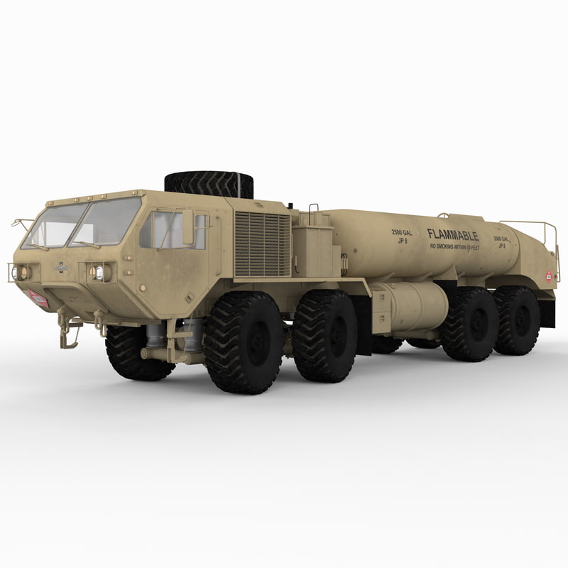 3d model hemtt 978 trailer truck