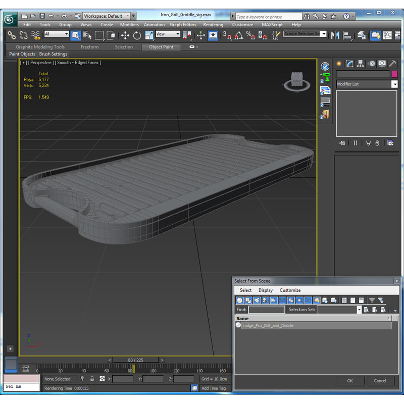 3d model iron grill griddle