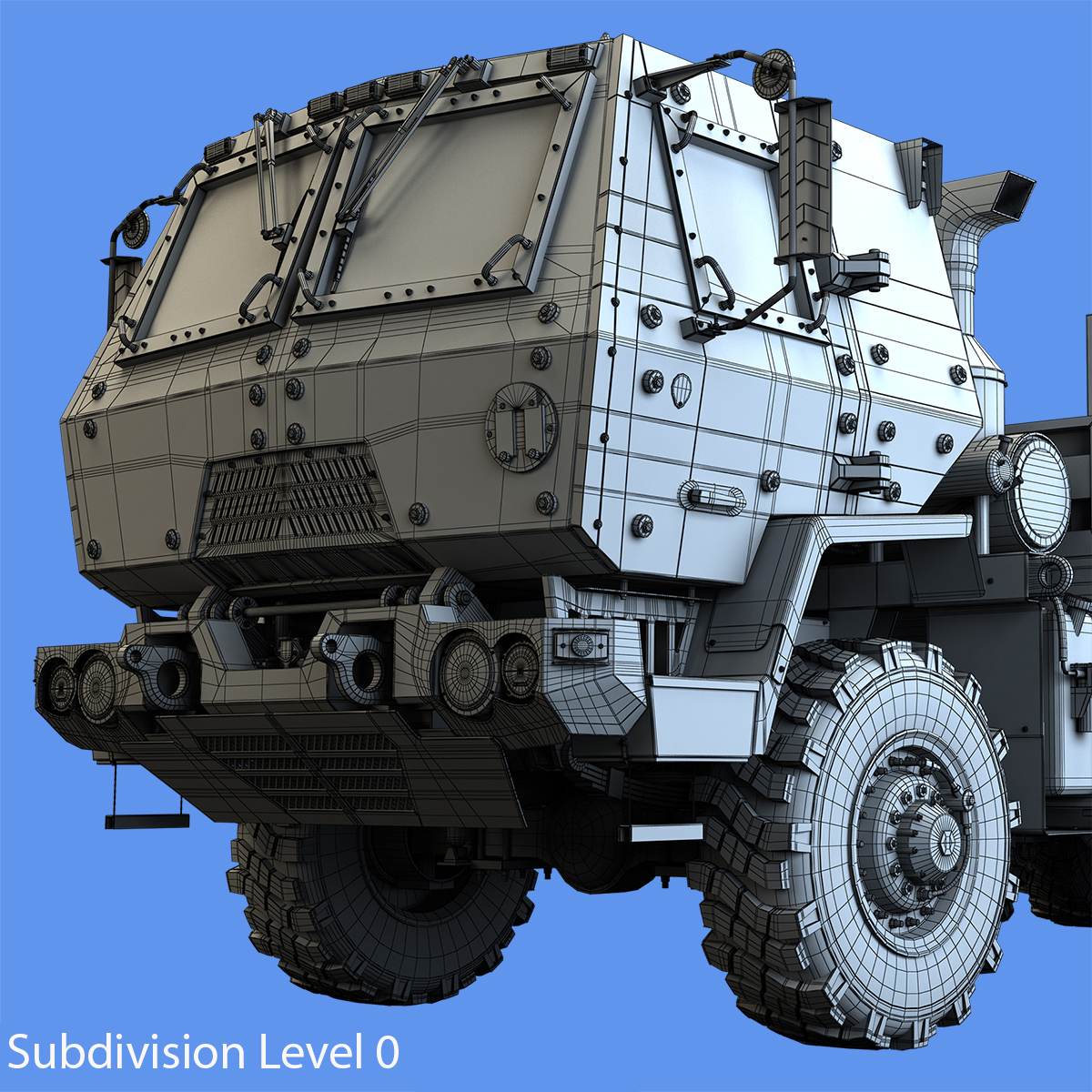 oshkosh fmtv m1078 armored 3d max