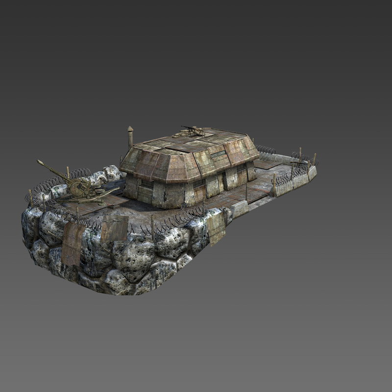 3d model of military outpost