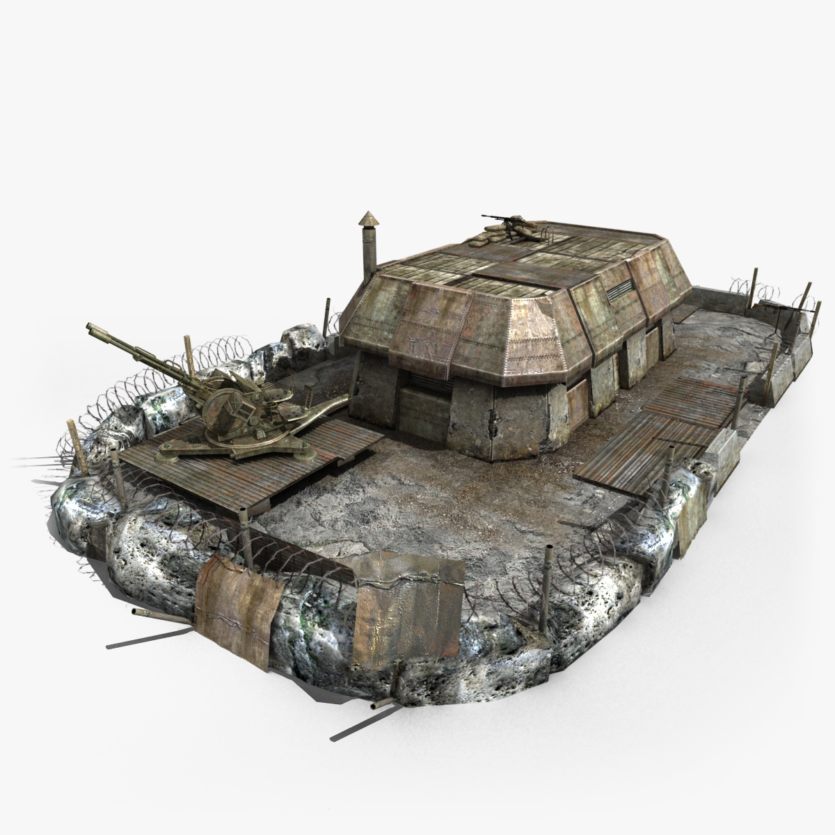 3d model of military outpost