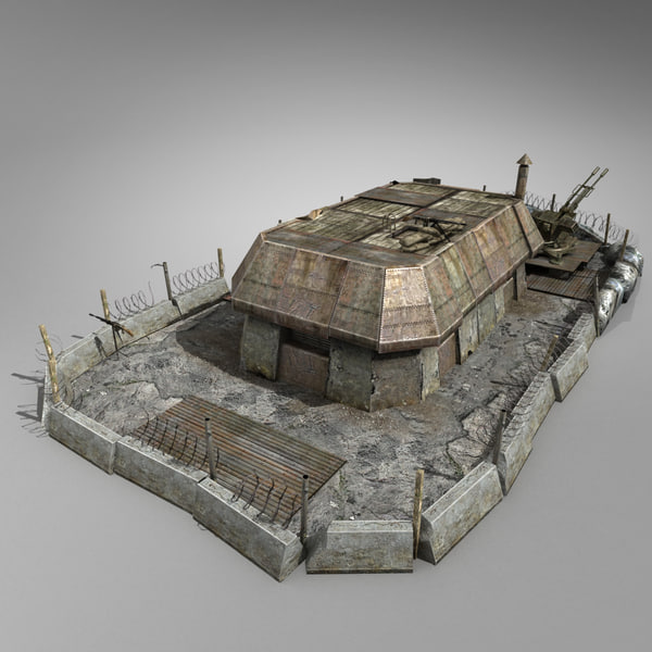 3d model of military outpost