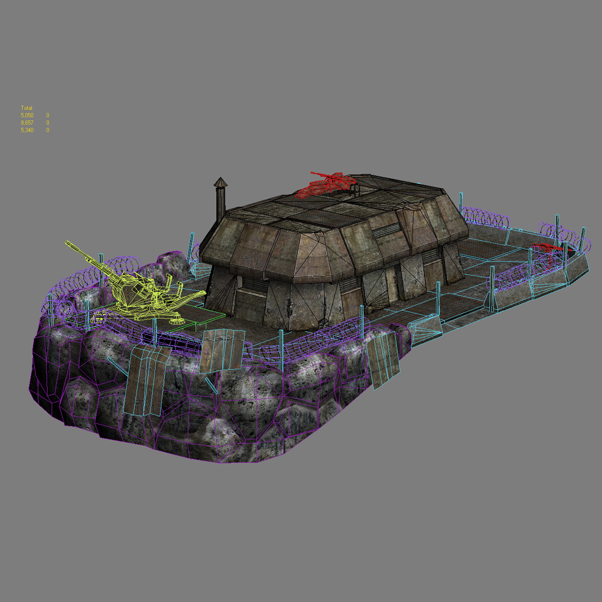 3d model of military outpost