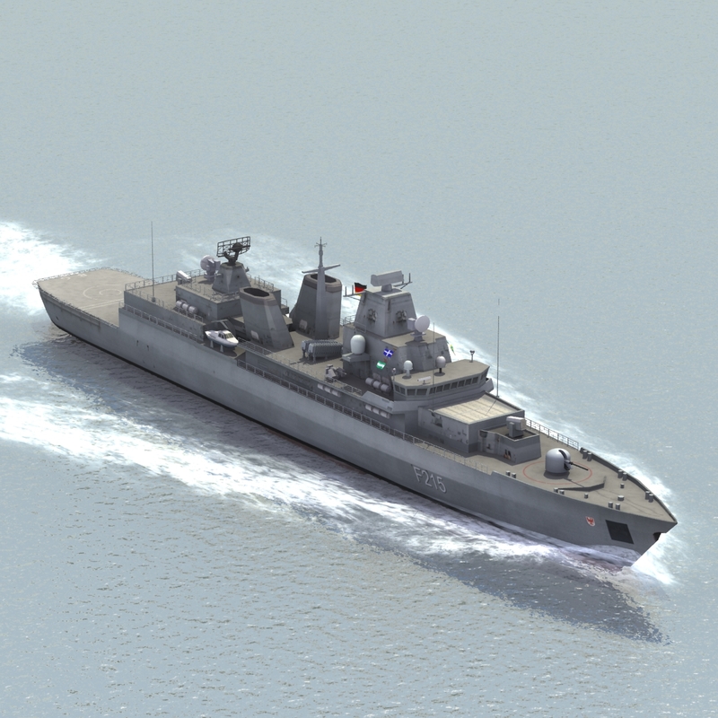 type f123 brandenburg class frigate 3d 3ds