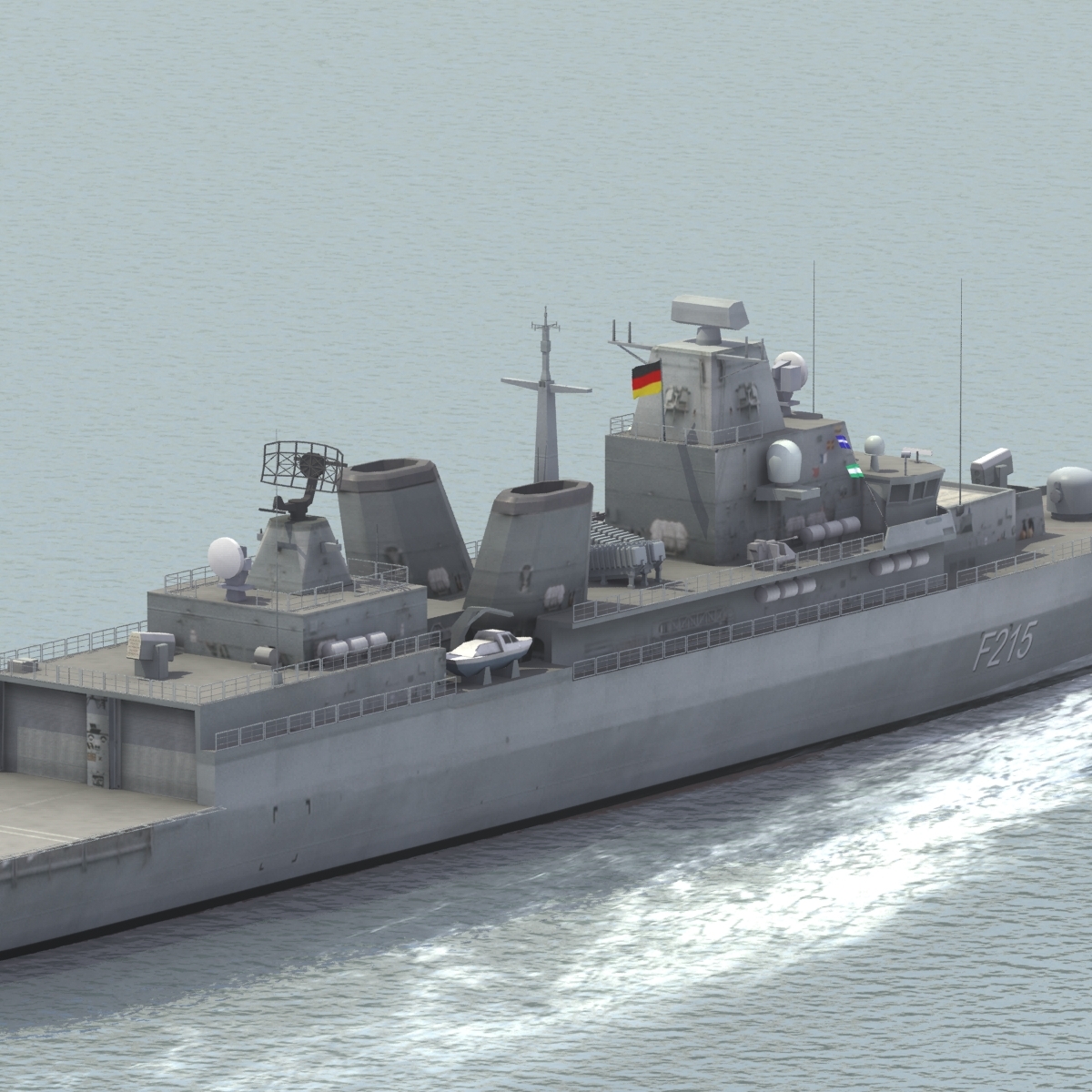type f123 brandenburg class frigate 3d 3ds