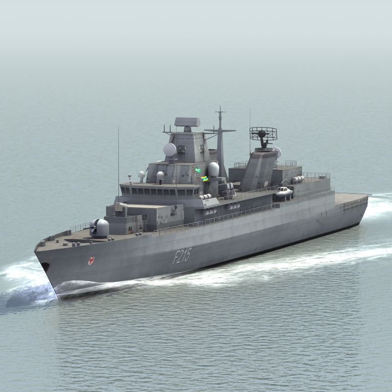 type f123 brandenburg class frigate 3d 3ds