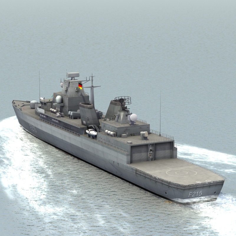 type f123 brandenburg class frigate 3d 3ds