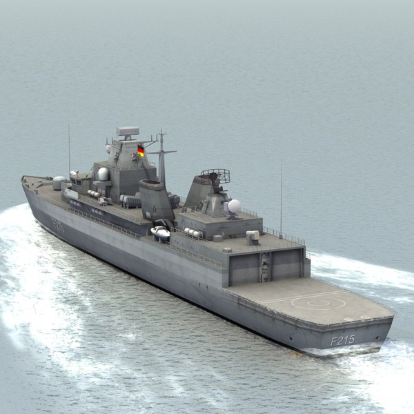 type f123 brandenburg class frigate 3d 3ds