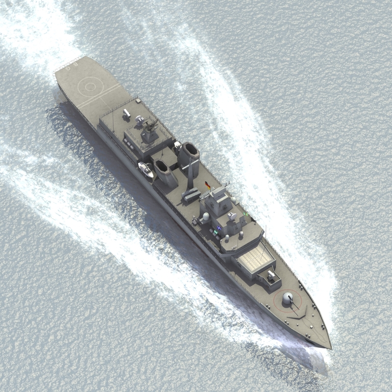 type f123 brandenburg class frigate 3d 3ds
