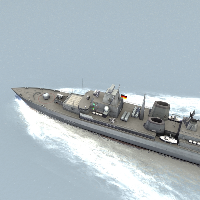 type f123 brandenburg class frigate 3d 3ds
