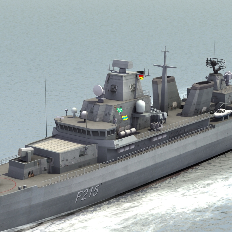 type f123 brandenburg class frigate 3d 3ds