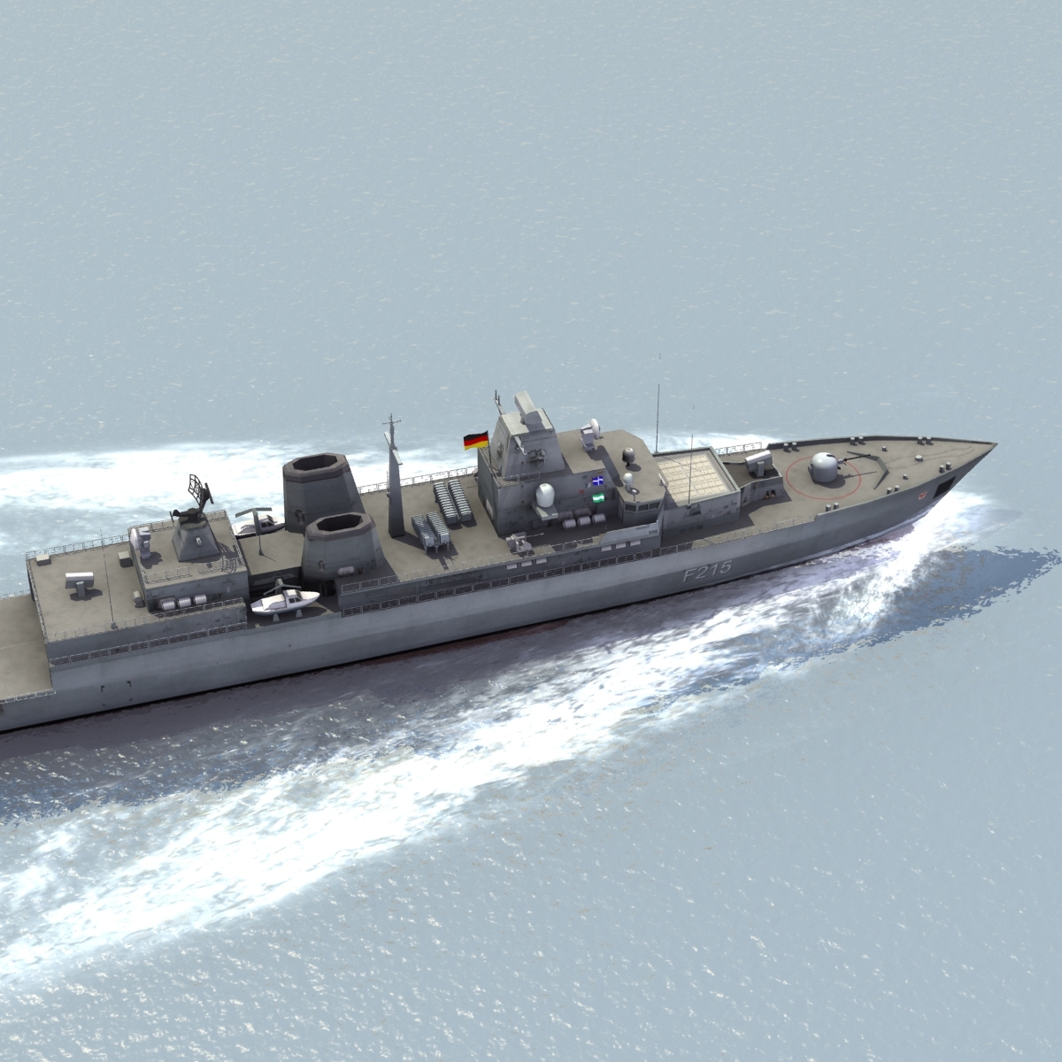 type f123 brandenburg class frigate 3d 3ds