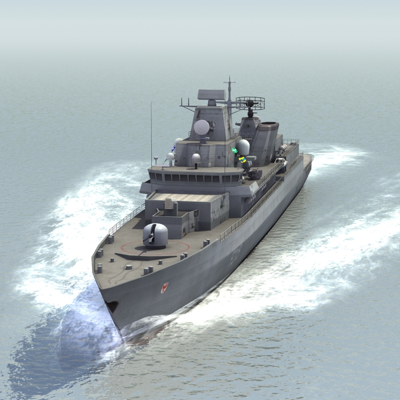type f123 brandenburg class frigate 3d 3ds