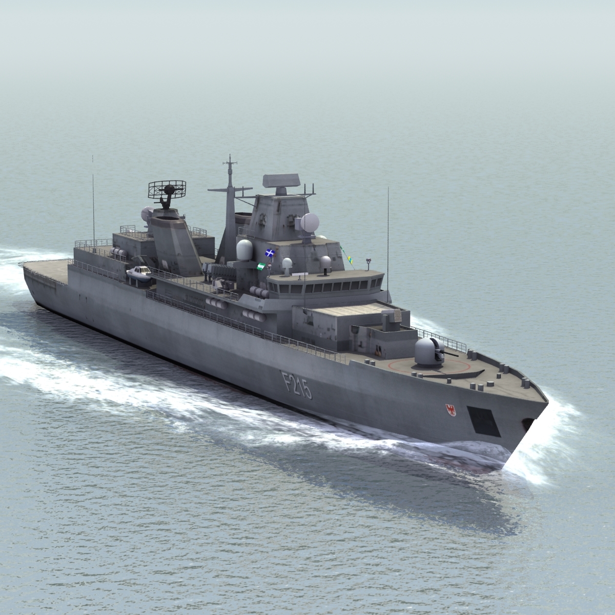 type f123 brandenburg class frigate 3d 3ds