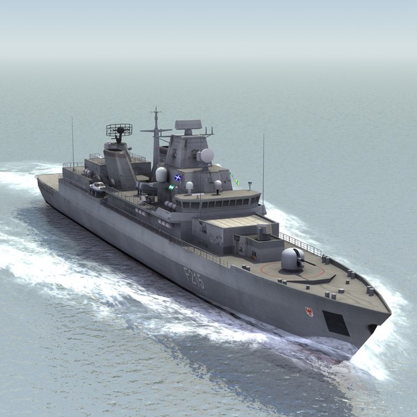 type f123 brandenburg class frigate 3d 3ds