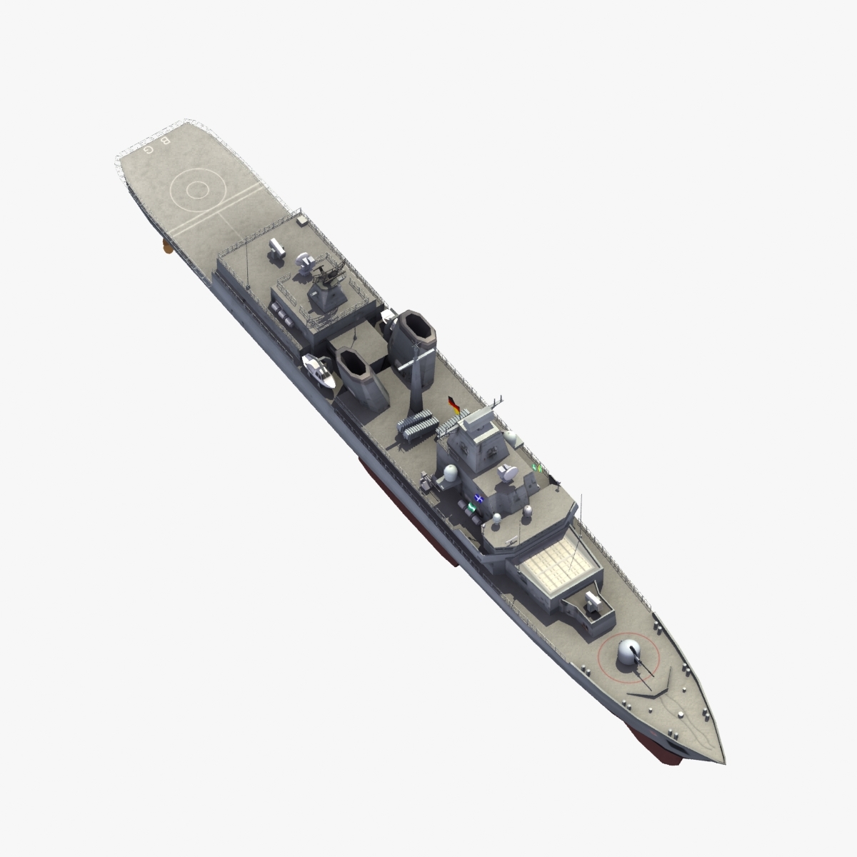 type f123 brandenburg class frigate 3d 3ds