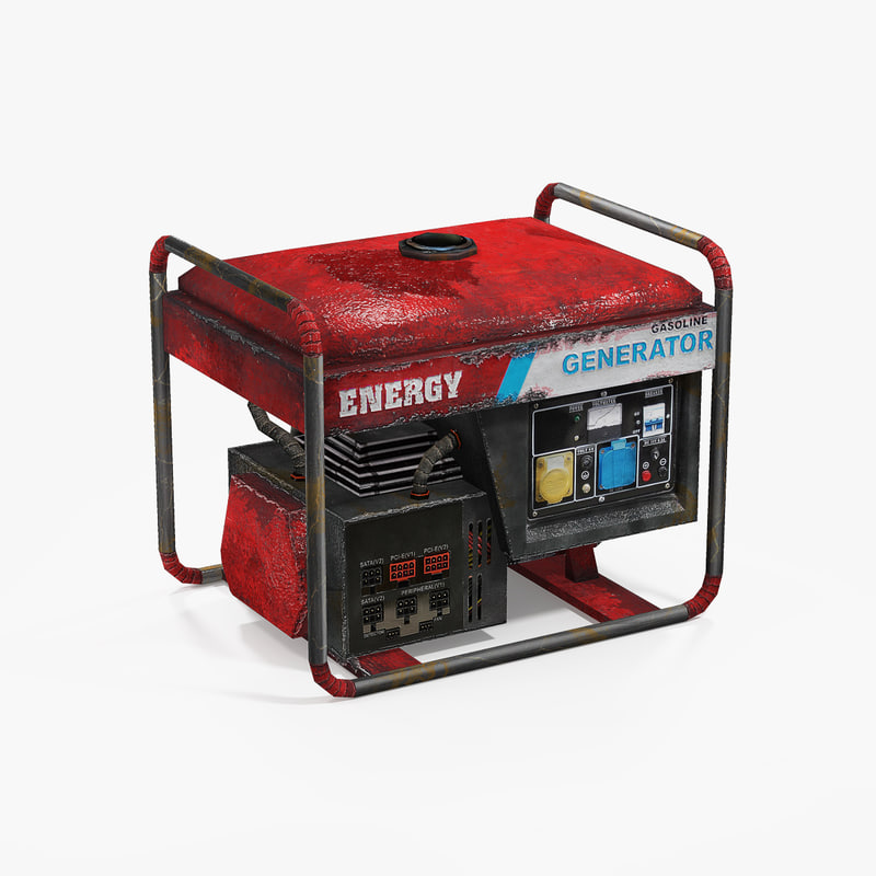 3d old gasoline generator model