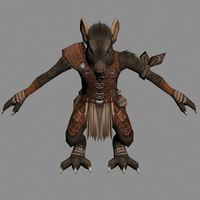 wererat creature fantasy 3d max
