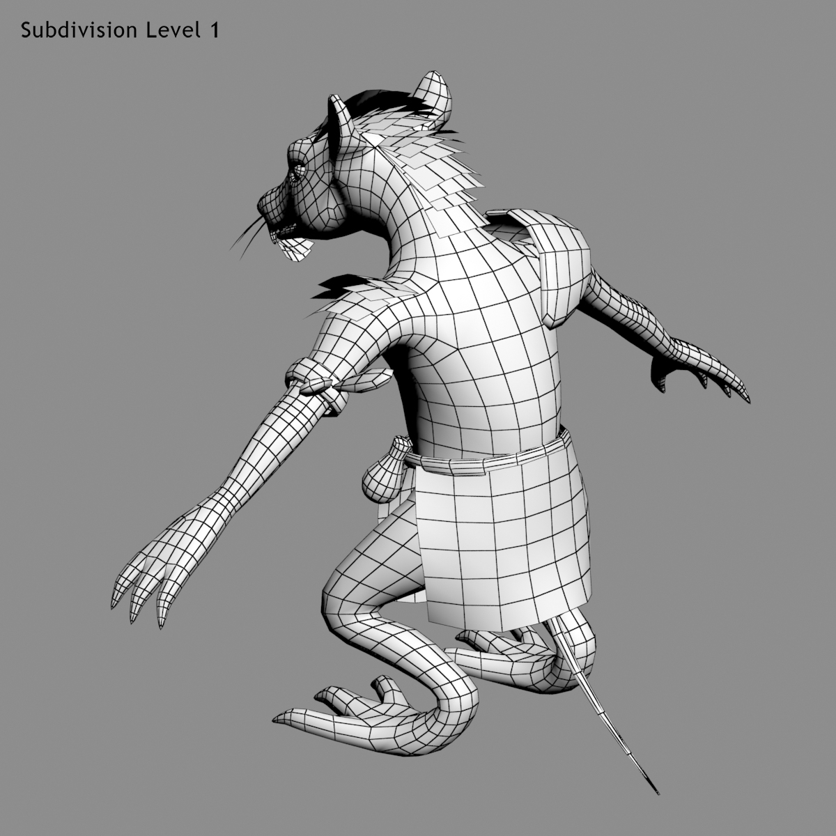 wererat creature fantasy 3d max